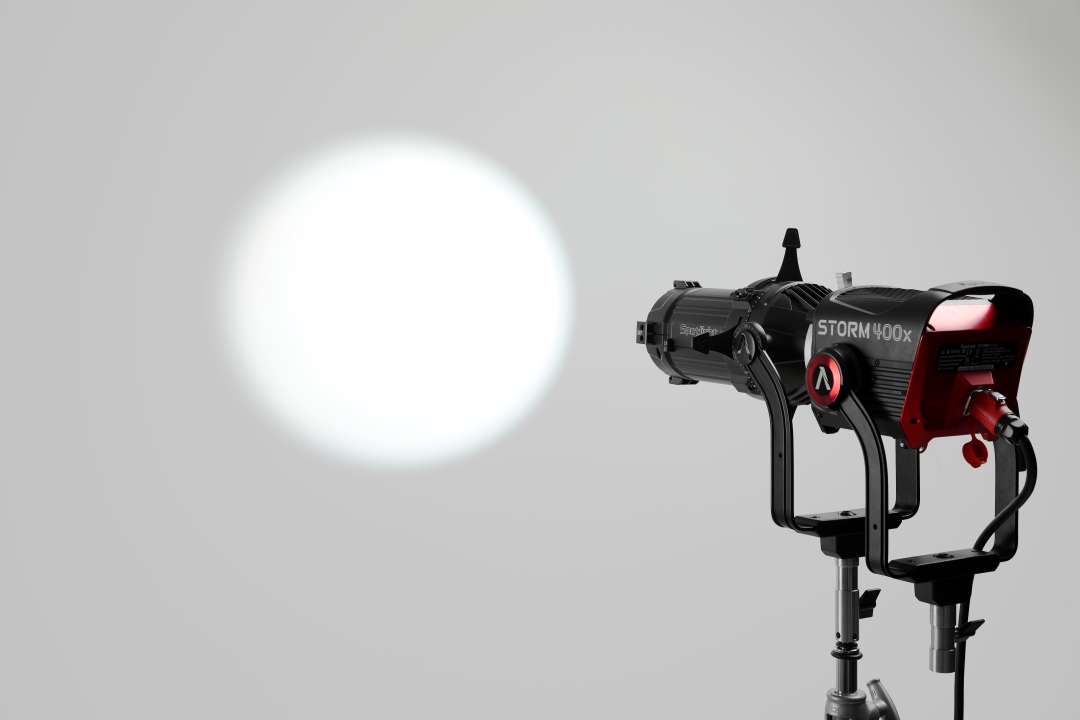 The Aputure Spotlight Mount II is spot on!